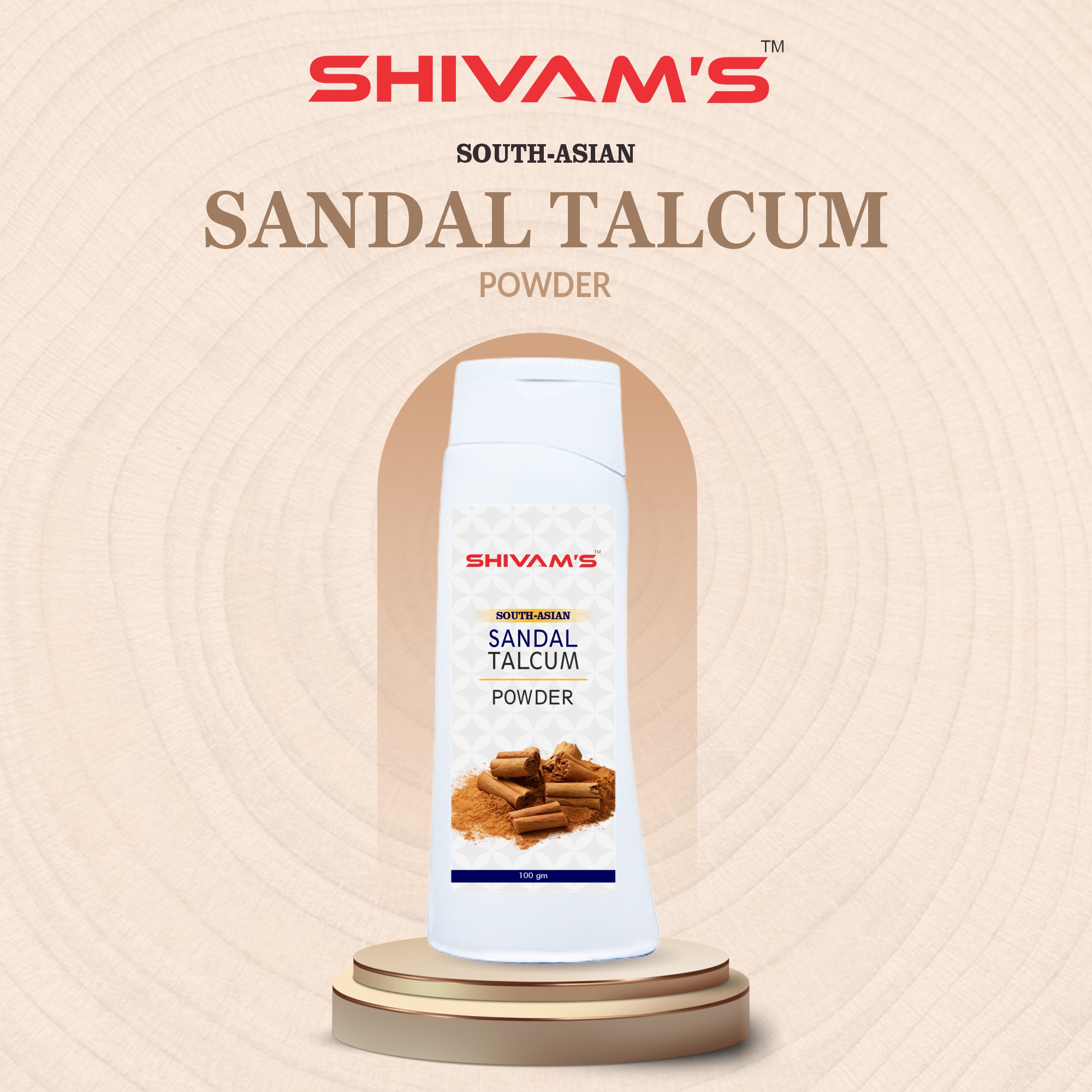 South Asian - Sandal Talcum Powder - ShivamSevaa